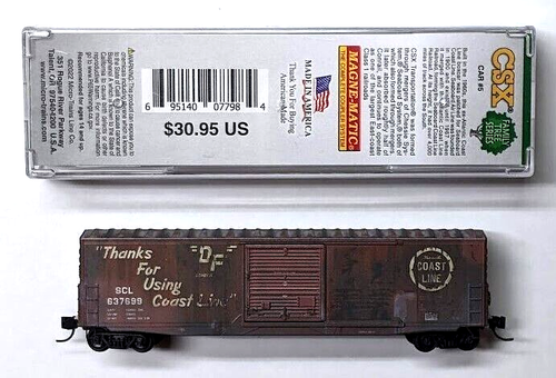 MTL Micro-Trains 18044320 Seaboard SCL 637699 50' boxcar FW Factory ...