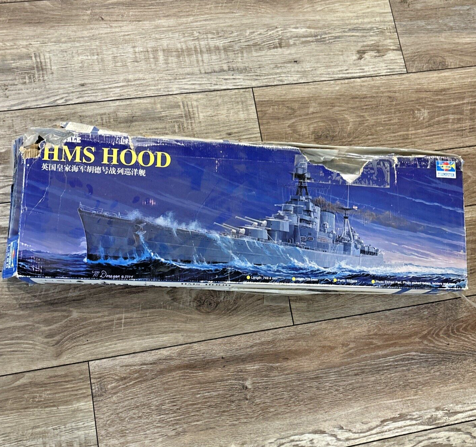 Trumpeter 05302 Royal Navy HMS Hood Battle Cruiser Static Model Kit 1/ ...