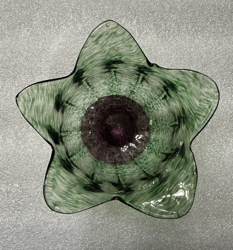 Ed Francis Hand Blown Glass candle holder flower Signed | eBay