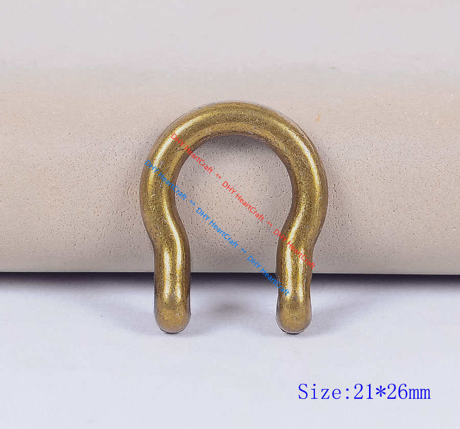 5 pcs Vintage Brass Shackle Joint Connect Key Chain Hook Leathercraft ...