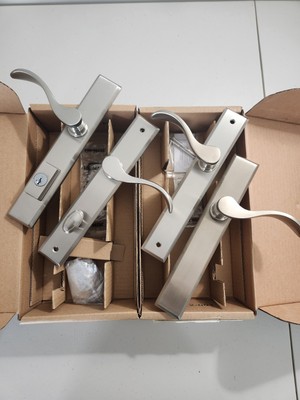 PELLA BALDWIN VIRAGO ACTIVE/INACTIVE FRENCH DOOR HANDLE SET IN SATIN ...