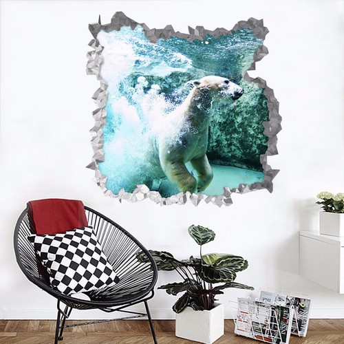 3D Water bear 46 Wall Murals Stickers Decal breakthrough AJ WALLPAPER ...