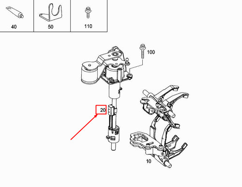 NEW MERCEDES-BENZ A W176 INTERNAL SHIFTING ROD A1763600730 ORIGINAL NO ...