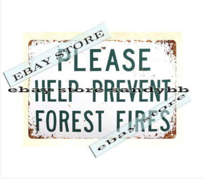 forest area Forest Fire metal tin sign advertising wall art | eBay