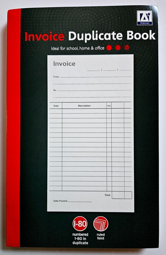 A5 Invoice Receipt Duplicate Book 80 Office Sales Full Size Business ...