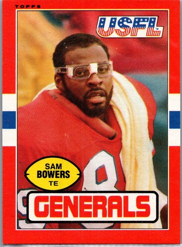 1985 Topps USFL #77 Sam Bowers New Jersey Generals | eBay