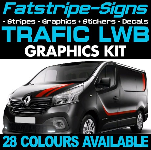 to fit RENAULT TRAFIC MK3 LWB GRAPHICS STICKERS DECALS STRIPES DAY VAN ...