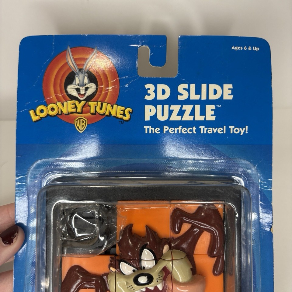 Sealed VINTAGE 1997 Looney Tunes TAZ 3D 3x3 Slide Puzzle DaMert Company ...