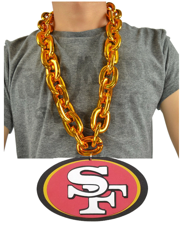 New NFL SAN FRANCISCO 49ERS Fan Chain Necklace Foam - PICK YOUR CHAIN ...