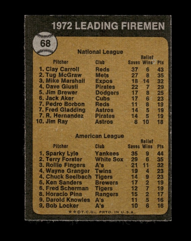 1973 Topps Set-Break # 68 Leading Fireman NR-MINT *GMCARDS* | eBay