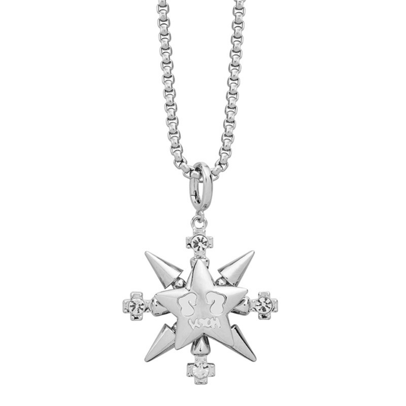 Star Pendant Clavicle Chain Compass Charm Choker Jewelry for Women Men ...