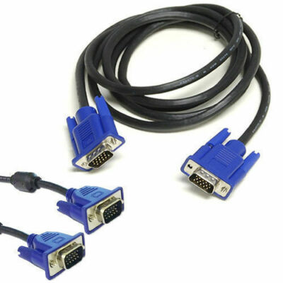 VGA / SVGA Male 15 Pin PC Computer Monitor LCD LED TFT Cable 0.5m to ...