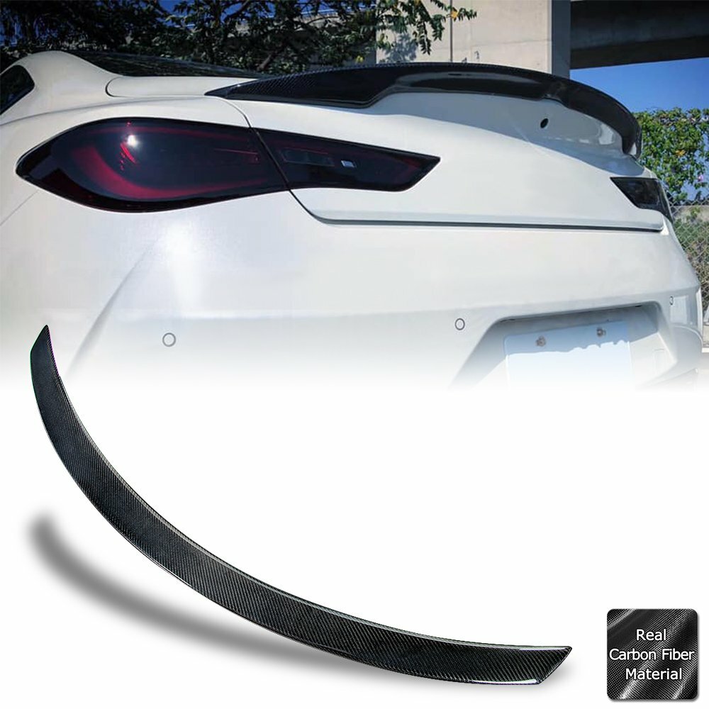 Real Carbon Fiber Trunk Spoiler Fits 2017-23 Infiniti Q60 Q60S Rear ...