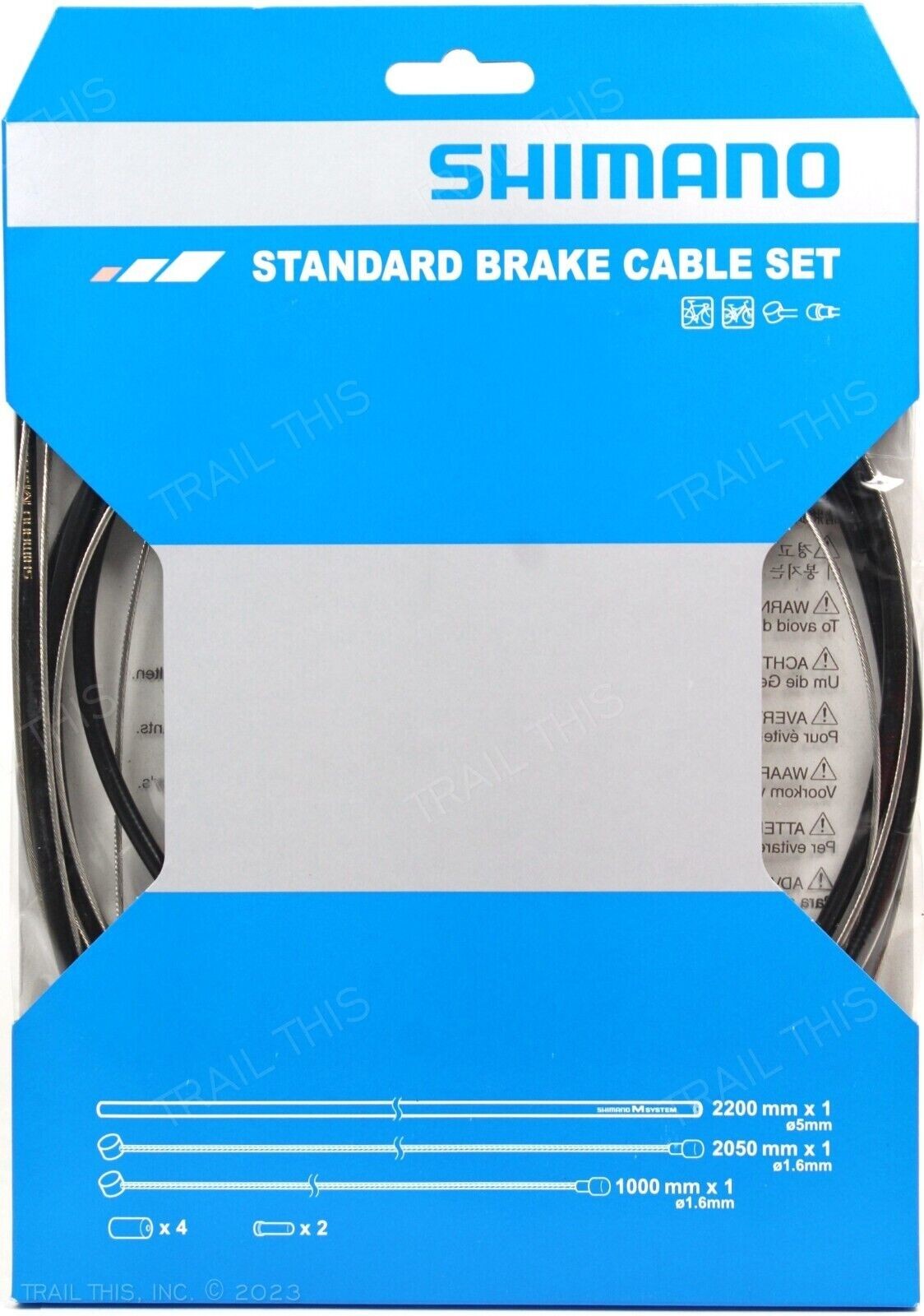 Shimano Standard Brake Cable Set / Kit w/ Black Housing for MTB or Road ...