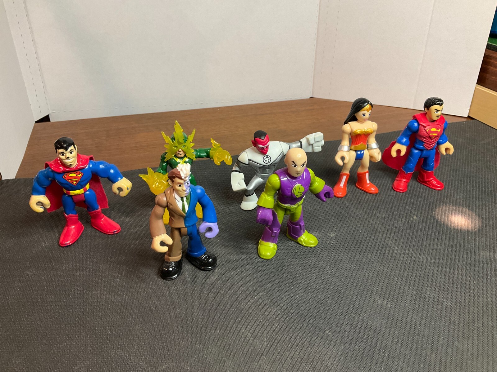 Imaginext DC Super Friends 7 Figures Superman Luthor Two Face Sinestro ...