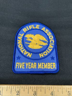 Vintage SEW-ON EMBROIDERED NATIONAL RIFLE ASSOCIATION 5 YEAR MEMBER ...