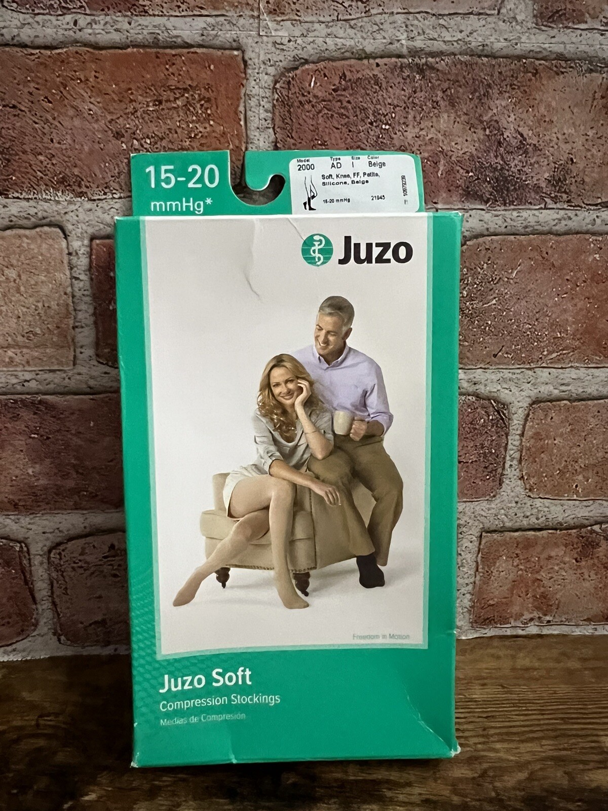 Juzo Compression Socks Unisex 2000 AD I Beige Knee FF Petite 15-20 ...