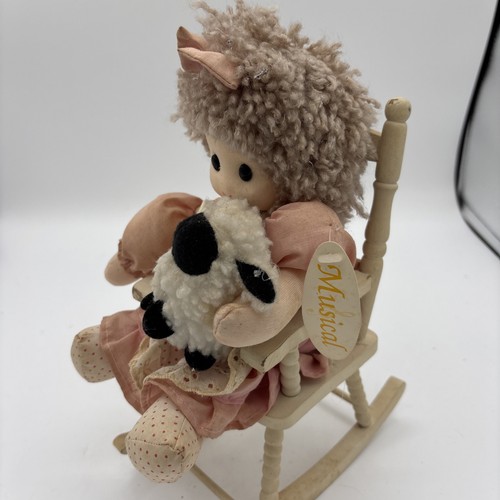 Berkeley Designs Musical Doll Rocking Chair With Girl Holding Stuffed ...