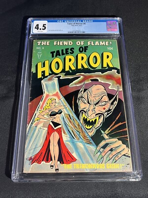 CGC 4.5 TALES OF HORROR #6 TOBY PRESS 1953 RARE HORROR COMIC BOOK ...
