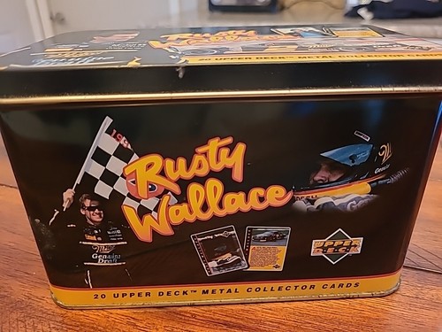Rusty Wallace 1995 Upper Deck Metal Collector Cards In Tin With Bonus ...