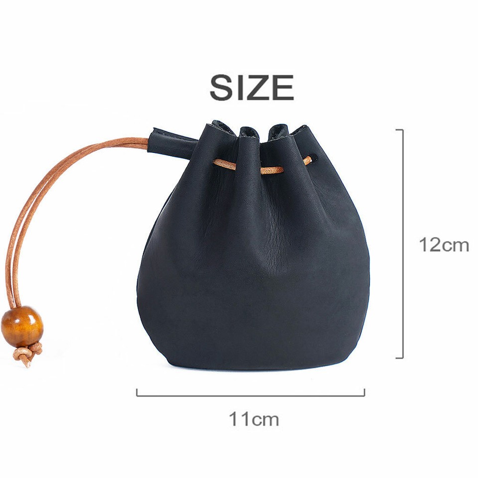 Leather Drawstring Pouch Purse Medieval Archery Releases Coin Bag For ...