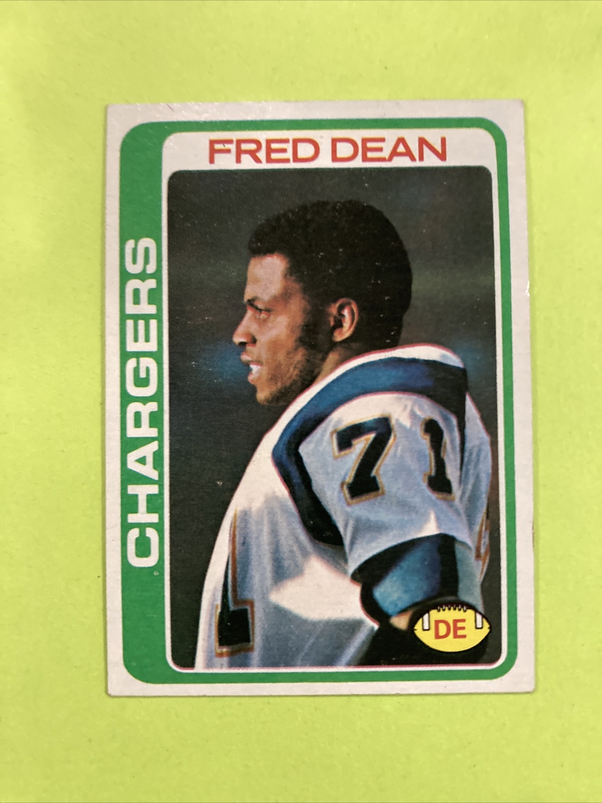 1978 Topps - #217 Fred Dean (RC) San Diego Chargers | eBay