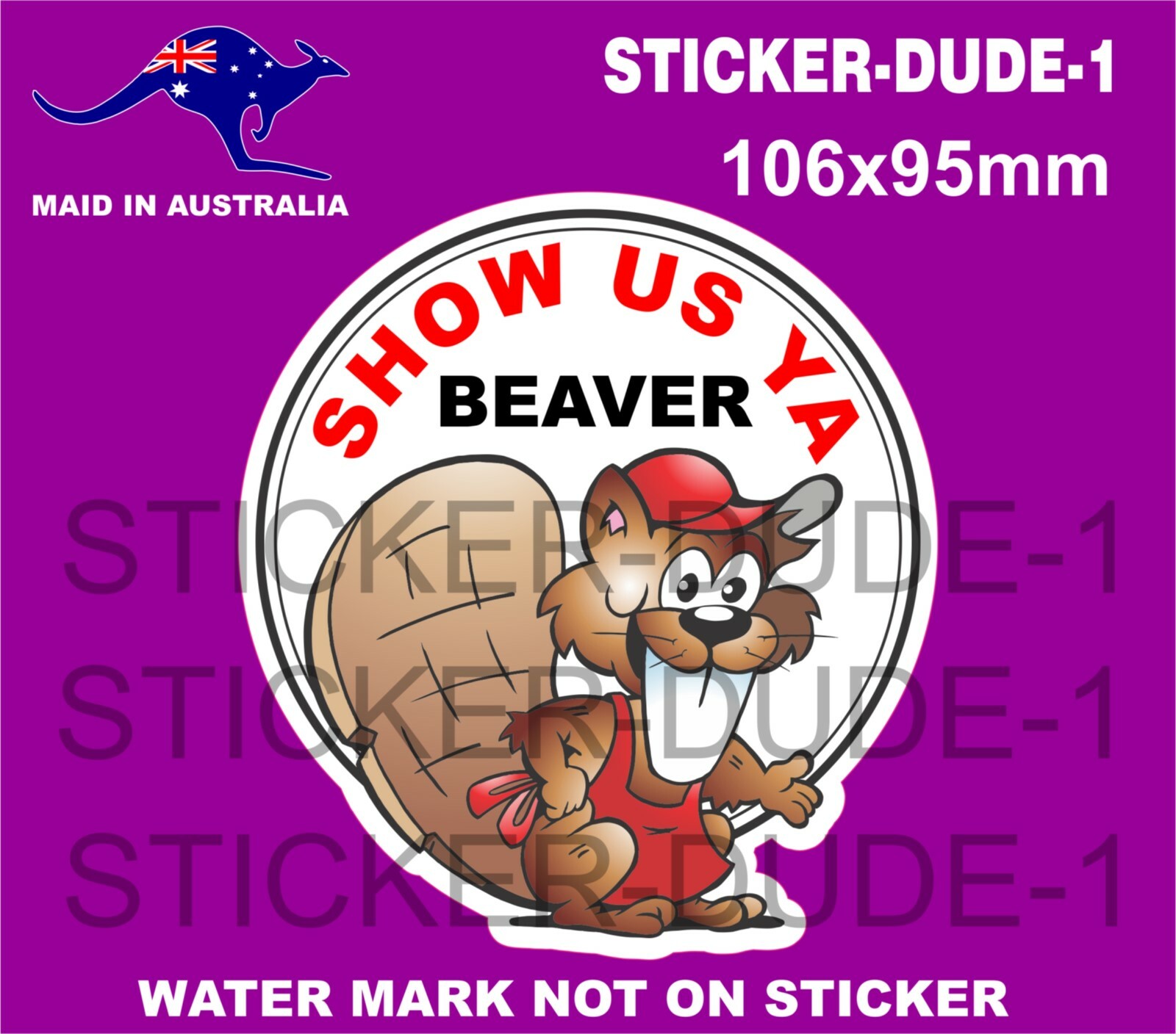 FUNNY SHOW US YOUR BEAVER STICKER 4X4 ACCESSORIES FOR TOOLBOX WELDER ...