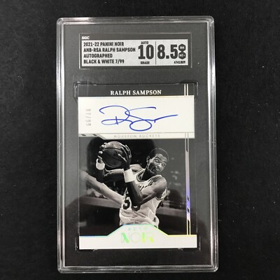 2021-22 Panini Noir Auto Ralph Sampson /99 SGC 8.5 Auto 10 POP 1!!! | eBay