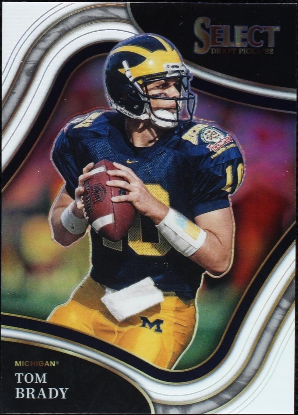 2022 Panini Select Draft Picks - Field Level Tom Brady #130 White Prizm ...