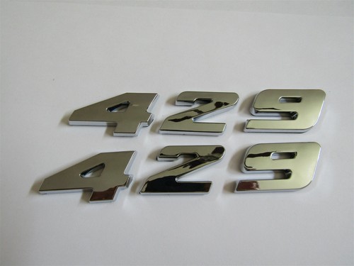 FORD 429 ENGINE ID FENDER HOOD SCOOP QUARTER PANEL TRUNK EMBLEMS CHROME ...