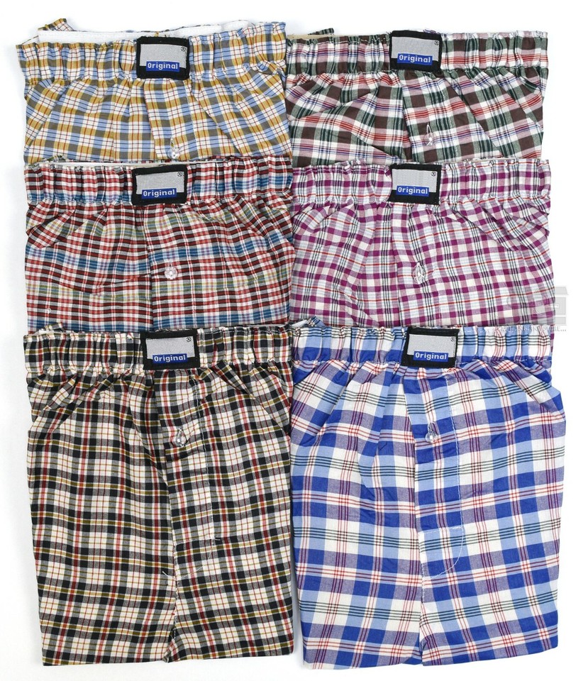 Men Boxer Shorts Trunk Plaid Checkered Underwear Briefs | eBay