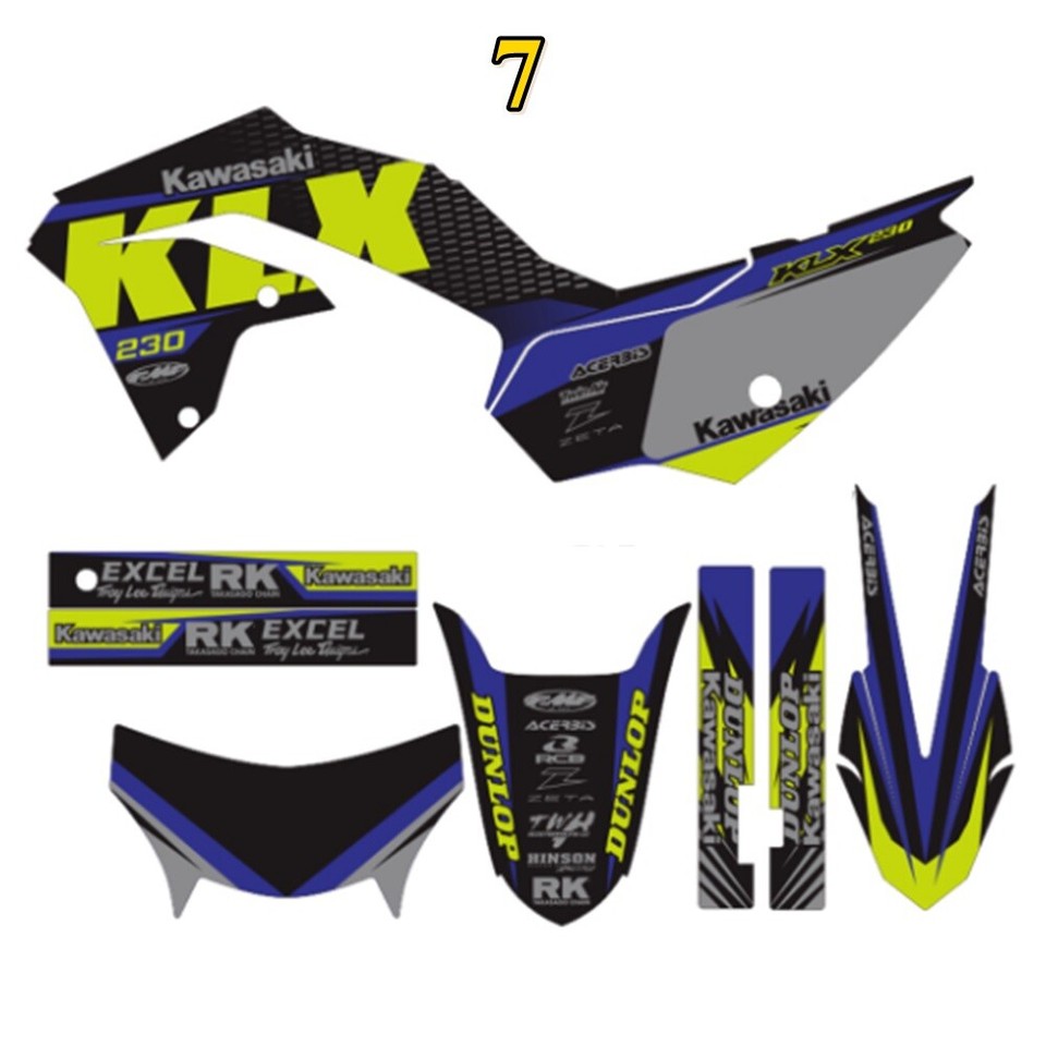 Stickers Decals Kawazaki KLX140L/G/RF Motocross Graphics Design Whole ...