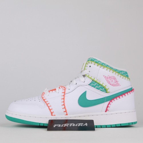Nike Air Jordan 1 Mid SE (GS) "Multi Knit" DM6218-100 Size 6.5Y / 8W ...