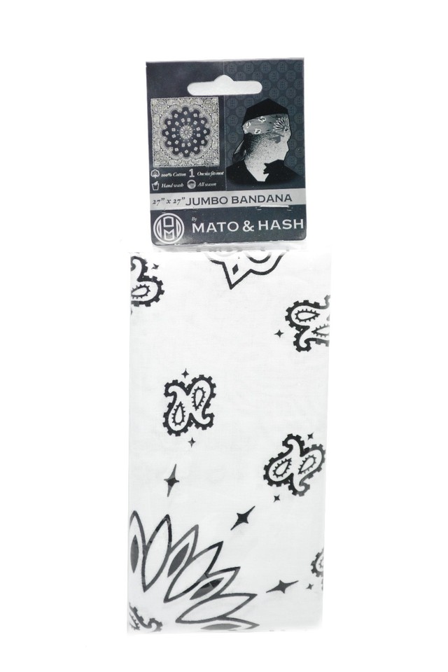 10PK Mato & Hash Jumbo Bandanas 27 x 27 Versatile Biker Rags Classic ...