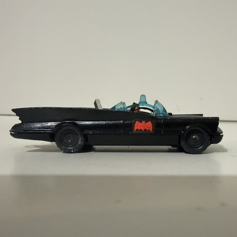 Vintage 1966 Husky Batmobile w/ Batman & Robin Figures, Very Good Used ...