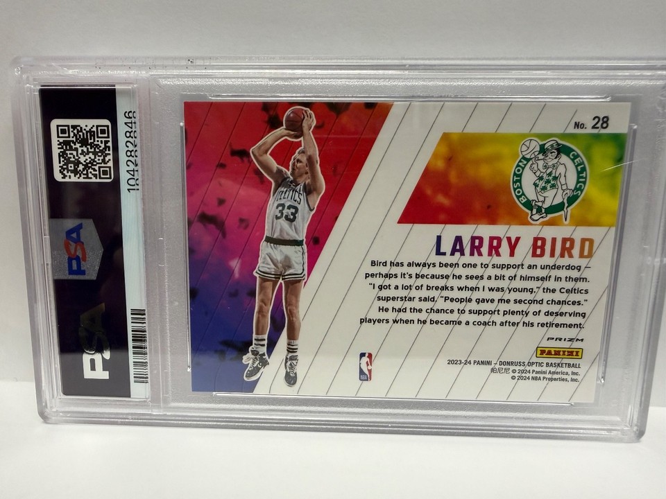 2023 Case Hit Donruss Optic #28 Larry Bird Phases PSA 9 | eBay