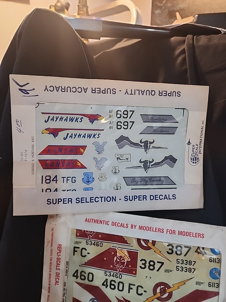 Hobby Lot 13 Super Scale Micro Scale & More Model Aircraft Decals ...