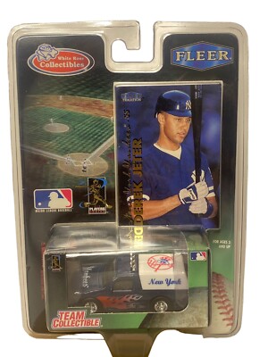 FLEER TEAM COLLECTIBLE DIE CAST CAR VEHICLE DEREK JETER BASEBALL WHITE ...