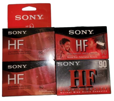 Lot Of 4 Sony High Fidelity (HF) 90 Minute Blank Audio Recording ...