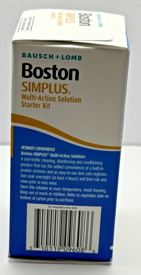 BAUSCH + LOMB BOSTON SIMPLUS MULTI-ACTION SOLUTION STARTER KIT - NEW ...