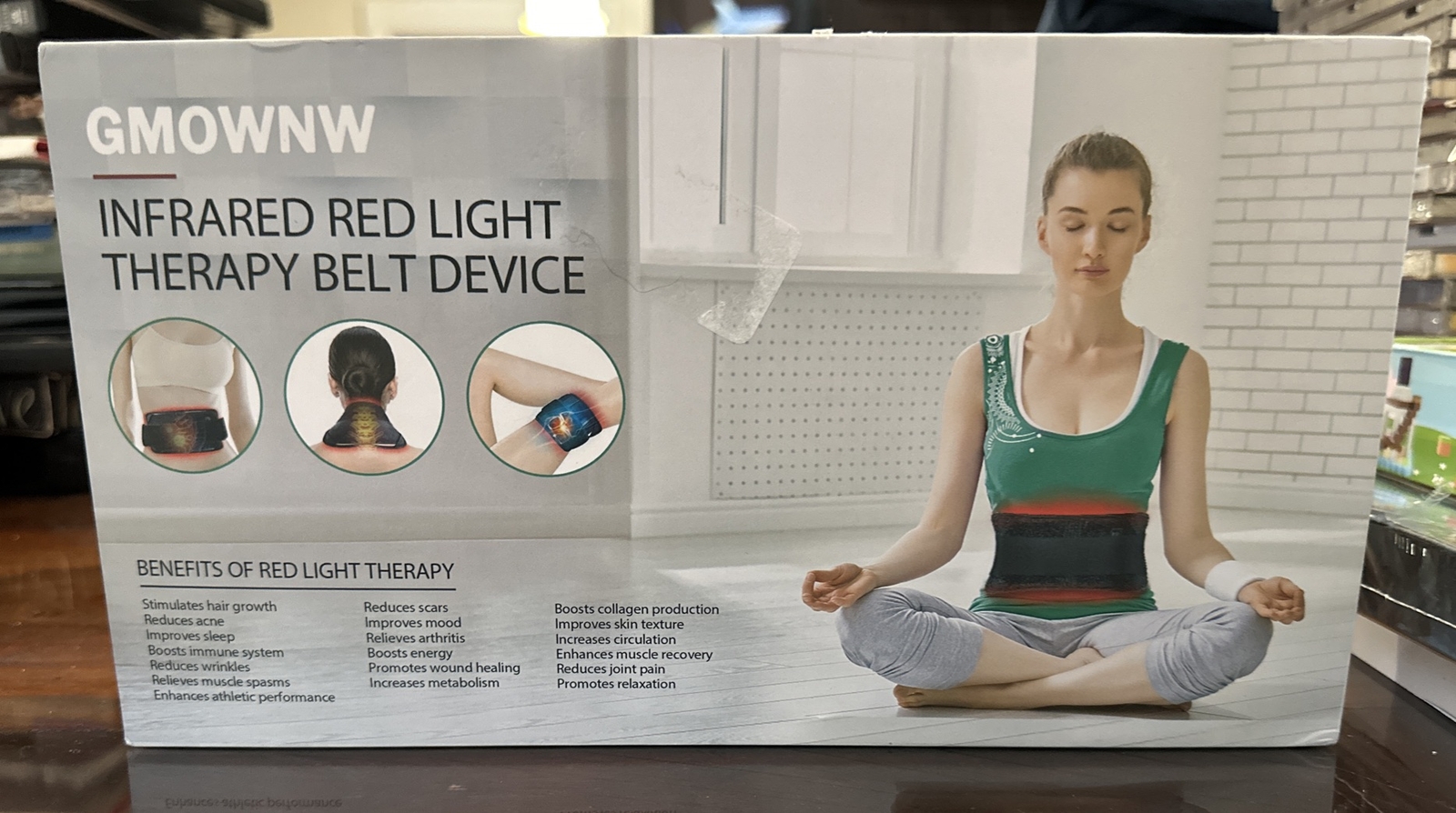 GMOWNW Red LED Light Therapy Belt, Infrared Light Therapy Wrap MANY ...