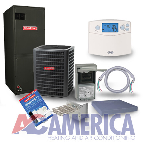 3.5 Ton 14 SEER Heat Pump Goodman GSZ140421 ARUF43C14 30' Copper Line ...