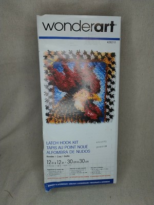 Wonderart Latch Hook Kit 12"X12"-Rooster | eBay