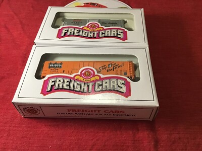 BACHMANN N SCALE 50’ FRISCO & 40’ RIO GRANDE BOX CARS X2 BRAND NEW ...