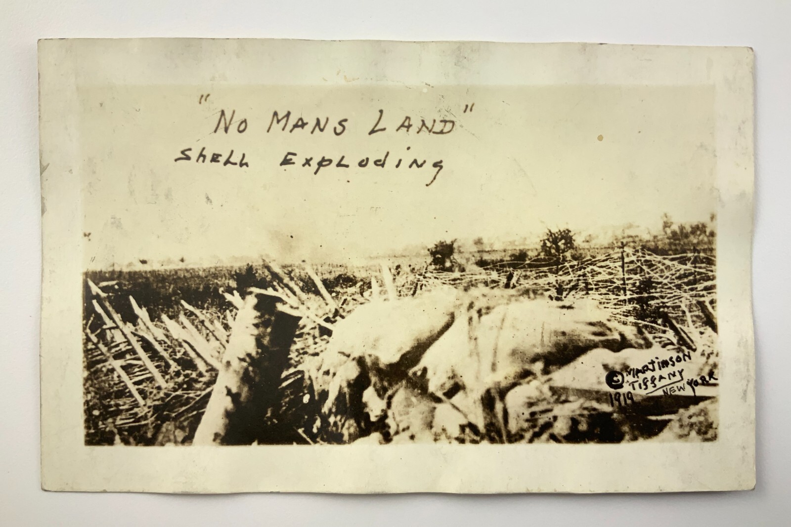 No Mans Land Shell Exploding WWI World War 1 RPPC Real Photograph ...