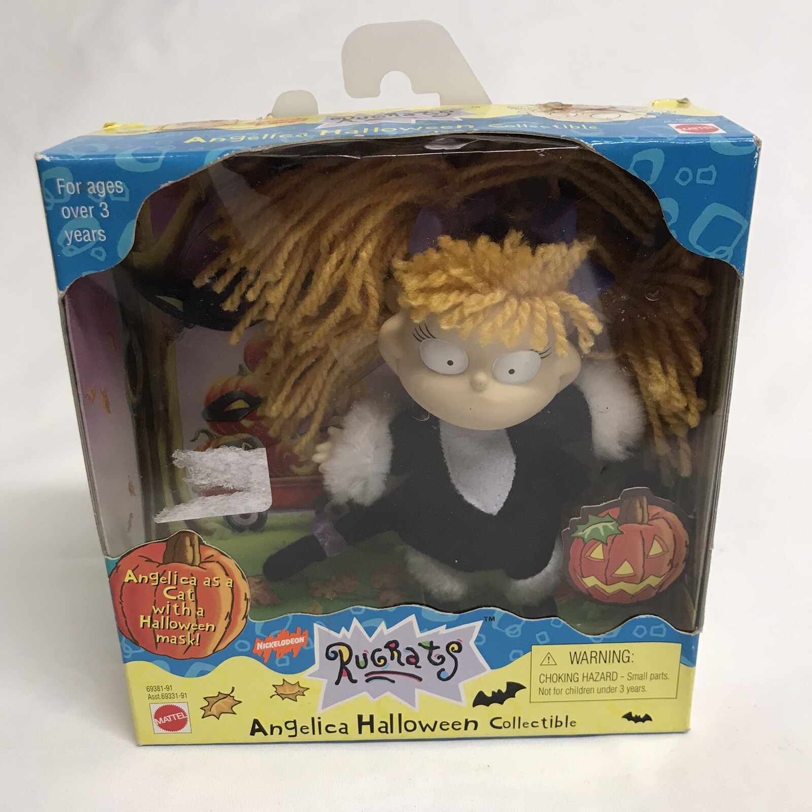 Rugrats Halloween ANGELICA Cat Costume with Mask Figure 1999 NEW SEALED ...