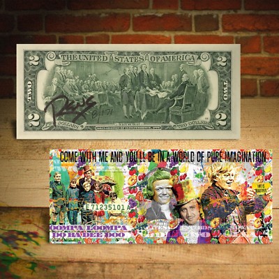 WILLY WONKA $2 US Bill - SIGNED by RENCY - Numbered of 171 - Pure Imagination | eBay
