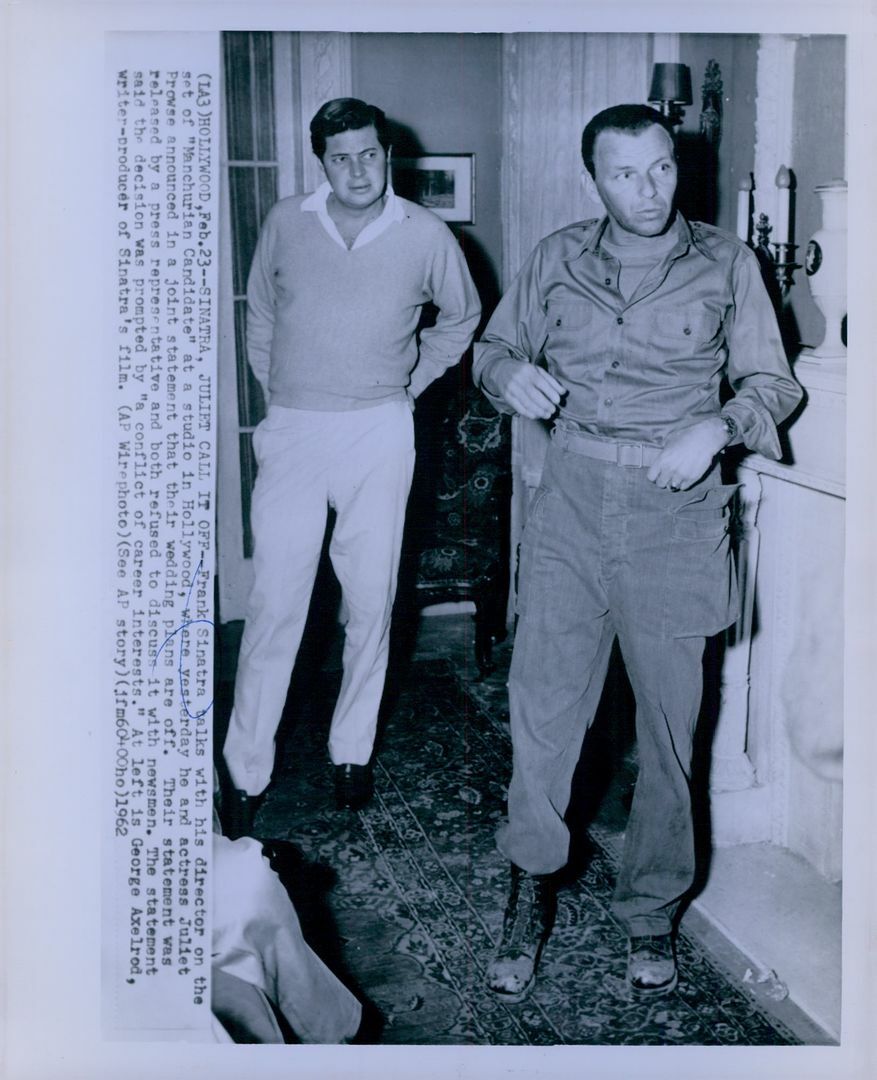 1962 Frank Sinatra w/Producer George Axelrod in Hollywood Wire Photo | eBay
