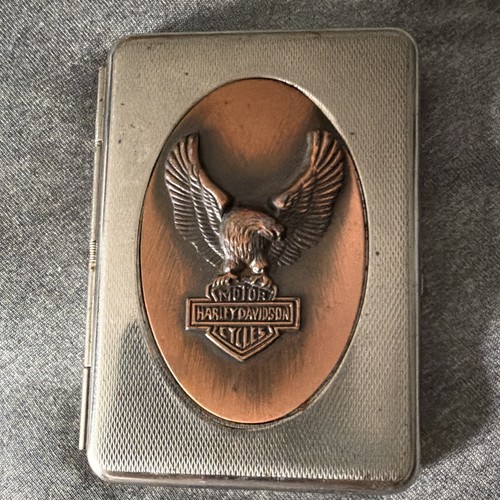 Harley-Davidson Eagle Logo Metal Cigarette/Tobacco Case, West Germany ...