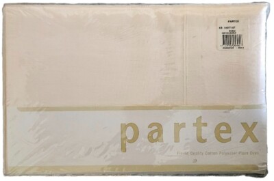 Partex Ecru Plain Dye KING Bed Sheet Set. 225 Thread Count | eBay Australia